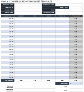 Independent Contractor Timesheet Template