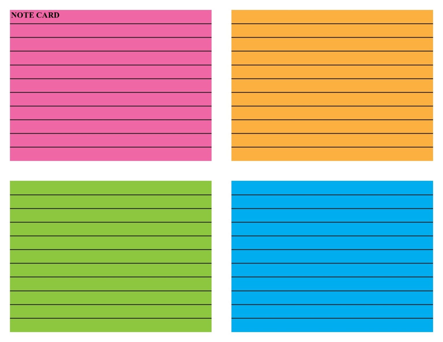Free Printable Index Card Template