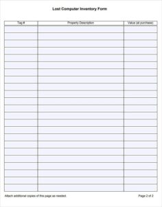 Free Printable Computer Inventory Template