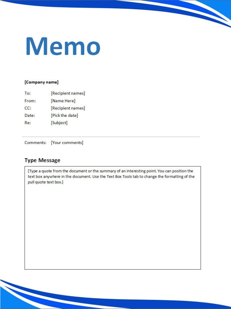 Free Customizable Memorandum Template (Word)