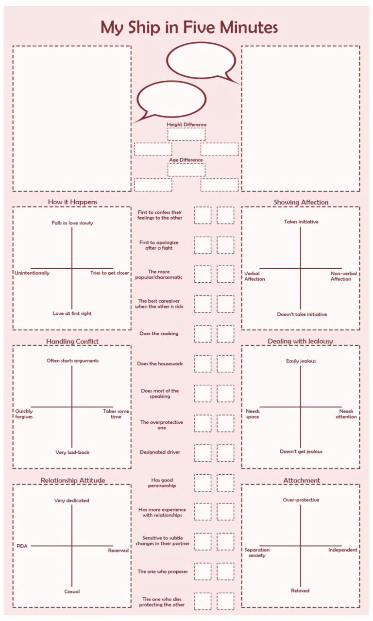 Printable Ship Chart Template