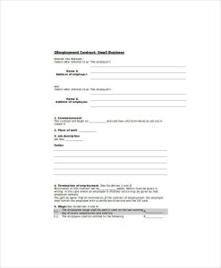 Printable Small Business Agreement Template