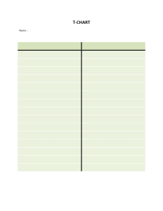 Printable T-chart Template