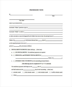 Promissory Agreement Template