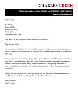 Customizable Application Letter Template (Word)