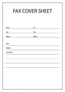 Basic Fax Cover Sheet Template
