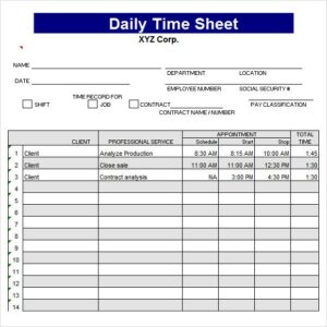 Business Timesheet Template (Excel)