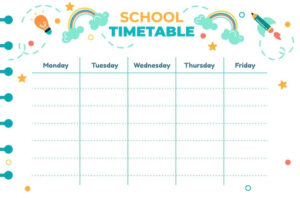 Printable Class Timetable Template