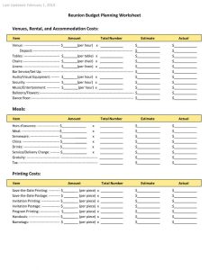 Printable Family Reunion Planning Template
