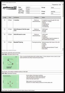 Printable Football Practice Planner Template