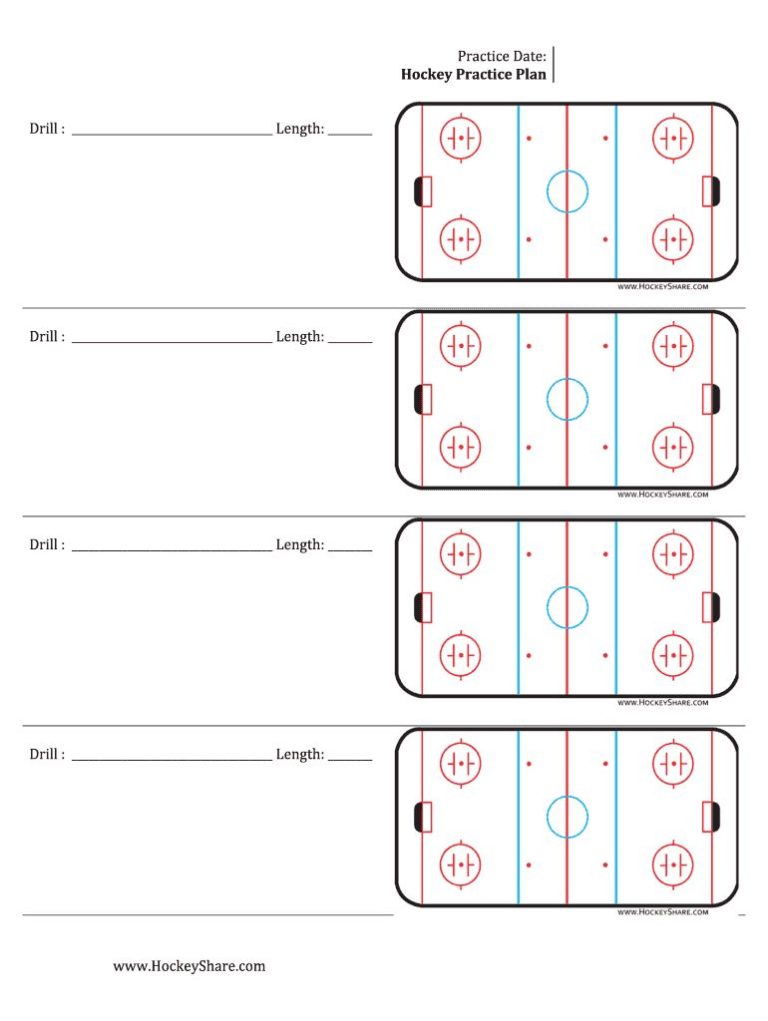 Printable Hockey Practice Planner Template