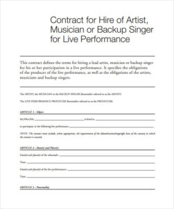 Music Agreement Template