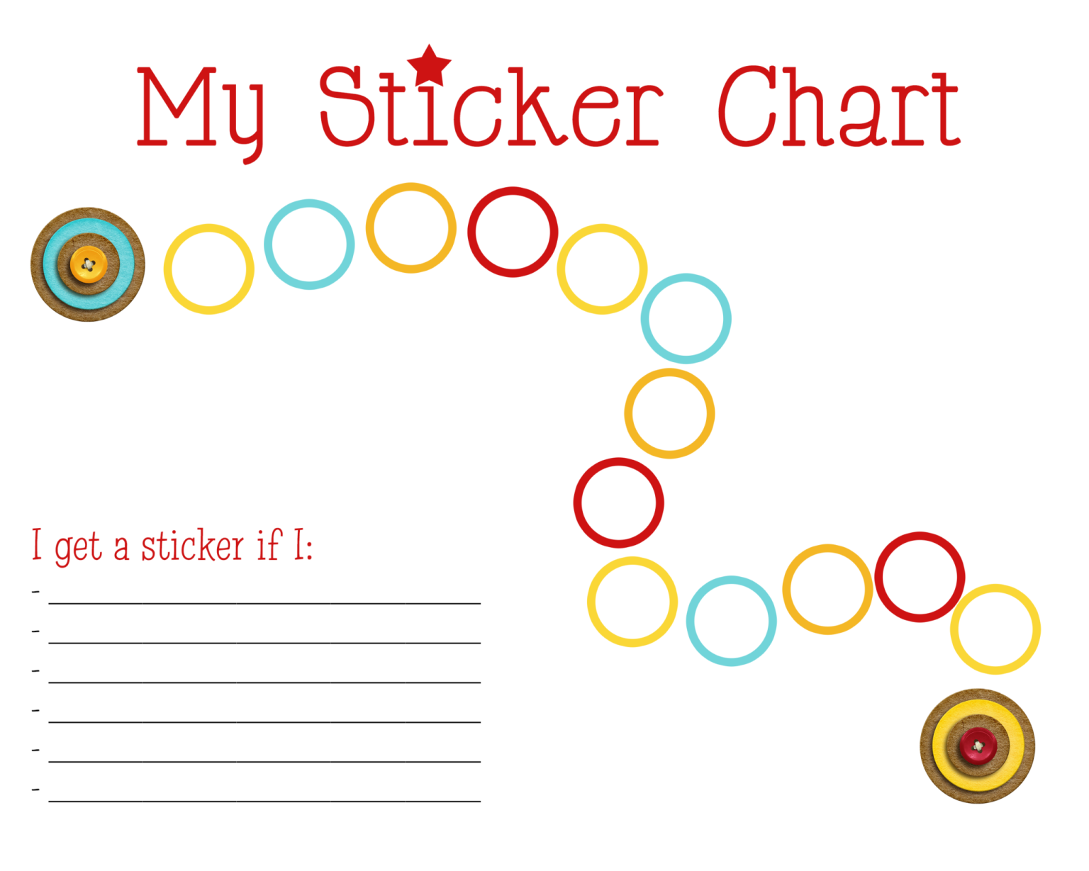Sticker Chart Template (Word)