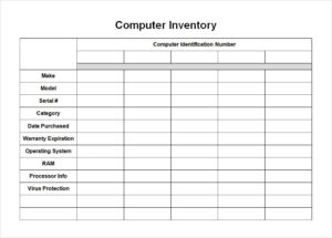 Free Printable Computer Inventory Template