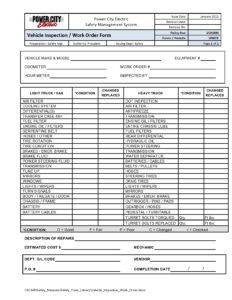 Free Printable Work Order Template