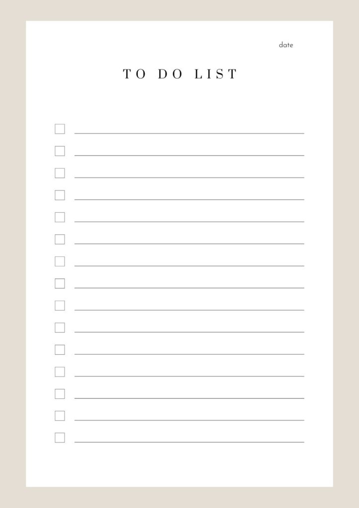 Free Printable Work To-Do List Template