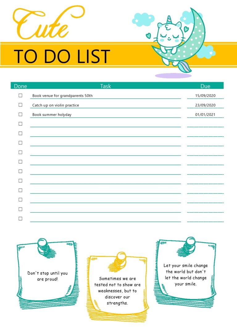 Free Printable Work To-Do List Template