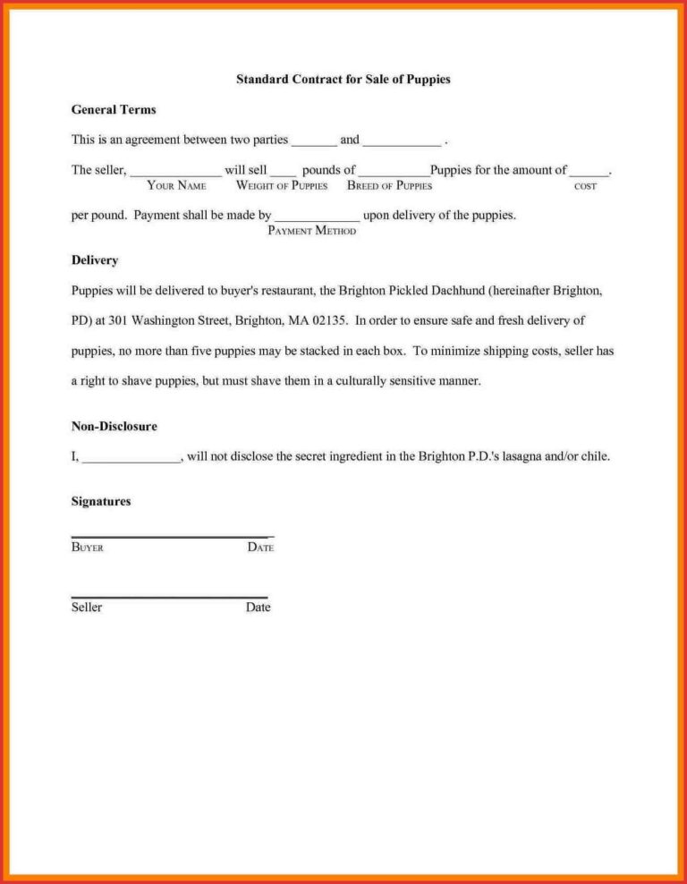 Agreement Template Between Two Parties