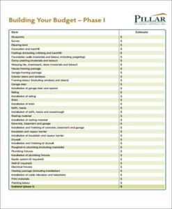 Building Budget Template