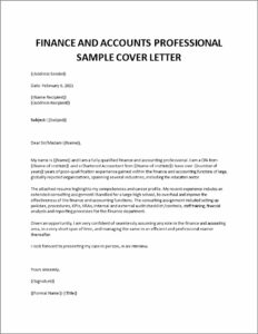 Chief Financial Officer Cover Letter Template