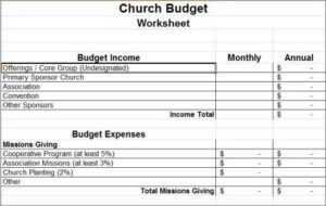 Church Budget Template