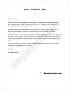 Client Termination Letter Template (With Sample)