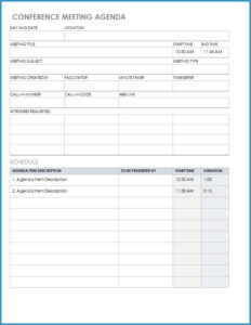 Printable Conference Program Template