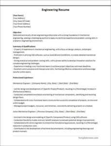Engineering Resume Template (With Example)