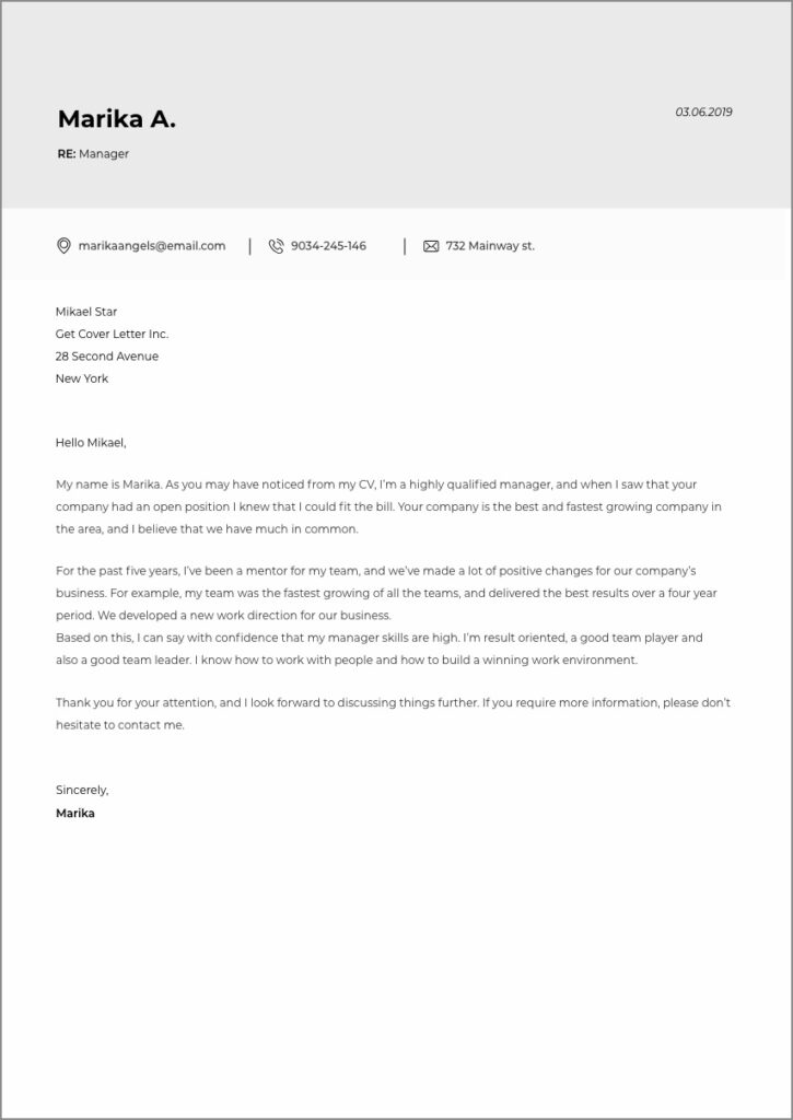Printable Art Director Cover Letter Template