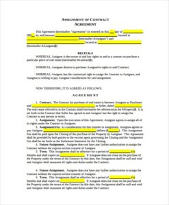 Assignment of Contract Form (Word)