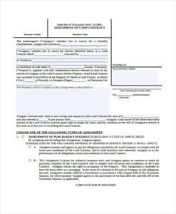 Assignment of Contract Form (Word)