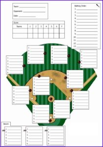 Printable Baseball Depth Chart Template