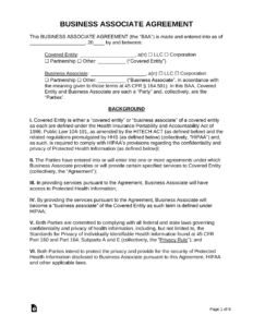 Business Associate Agreement Template