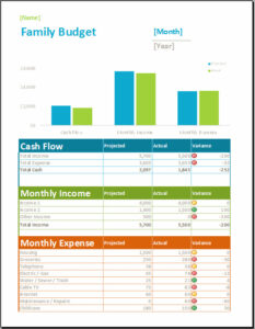 Customizable Family Budget Template