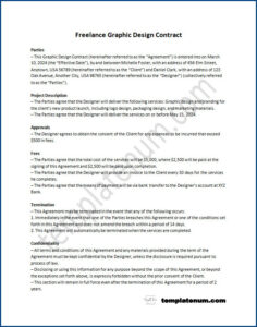 Freelance Graphic Design Contract Template (Example)