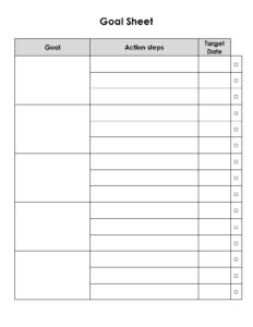 Free Goal Chart Template (Word)