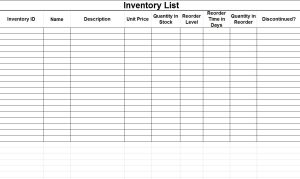 Free Inventory Chart Template (Word)