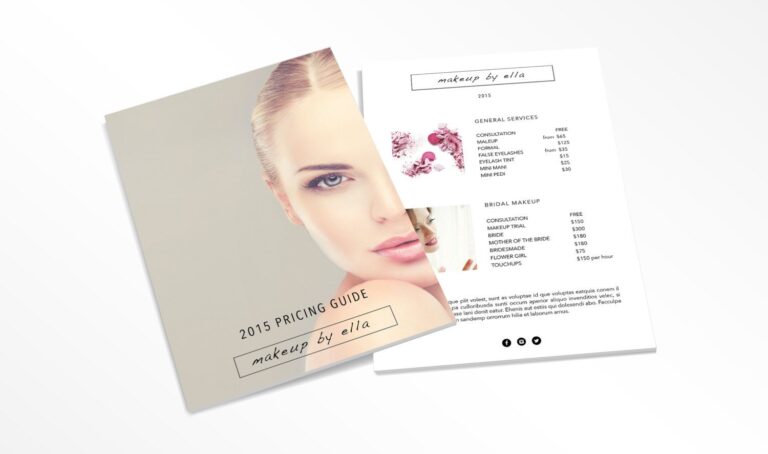Makeup Price List Template