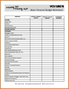 Moving Budget Template