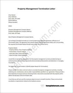 Property Management Termination Letter Template