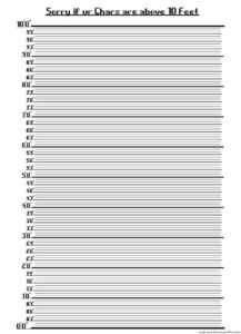 Printable Height Chart Template