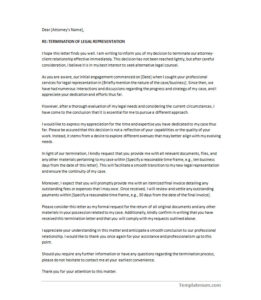 Termination Letter Template to Attorney (With Sample)