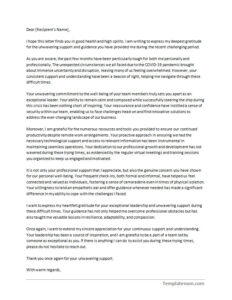 Thank You Letter to Boss for Support During Difficult Times